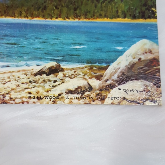 Wall Decor | Vintage Robert Wood Lithograph Art Print Tetons | Poshmark